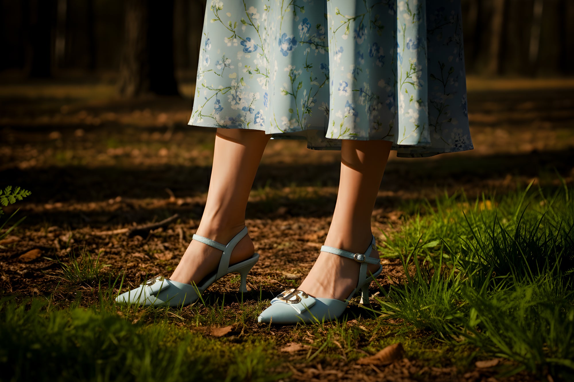 Blue Vegan Leather Heels | Eco Glam Cactus Leather – Avar Earth